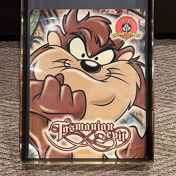 Warner Bros. | Wall Decor | Looney Tunes Vintage Taz Poster | Poshmark